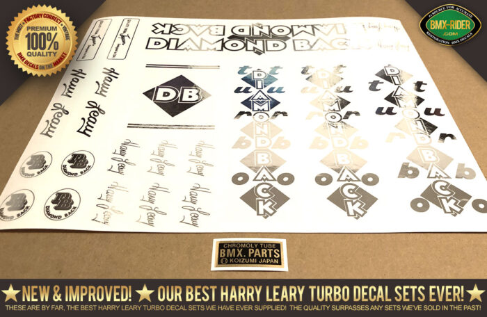 Diamond Back HARRY LEARY TURBO Decal Set (Original) - Vintage Steel