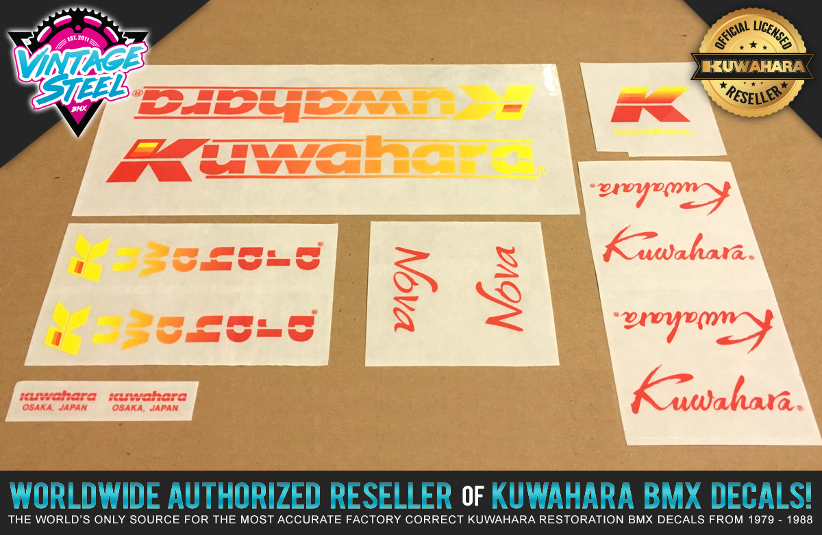 Kuwahara Super NOVA Decal Set (1985 - 1986) - Vintage Steel