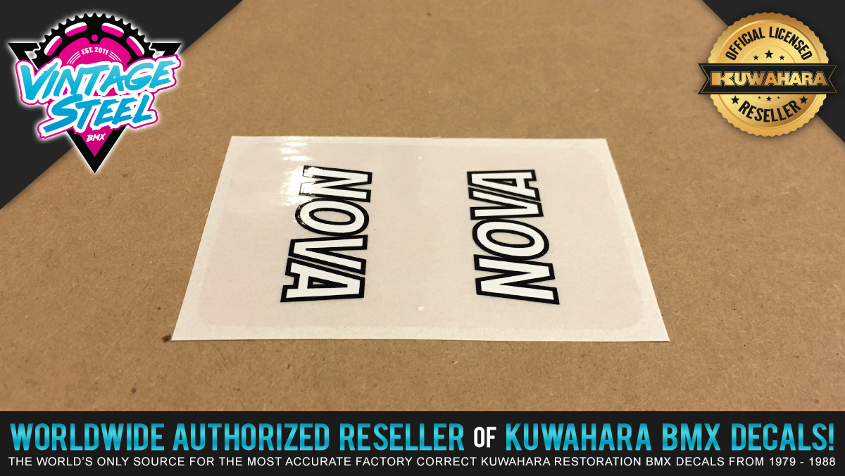Kuwahara Nova Decal (1983-1984) - White - Vintage Steel
