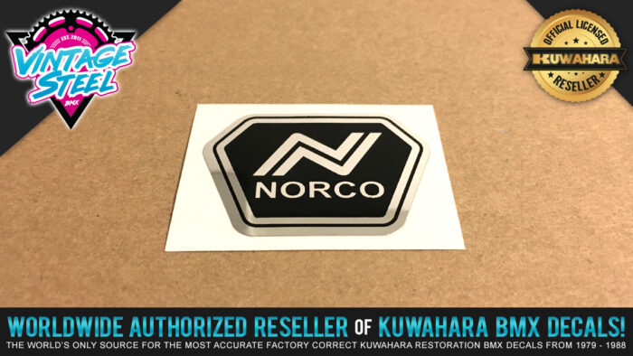 NORCO Head Tube Badge Replacement Decal (Chrome) - Vintage Steel