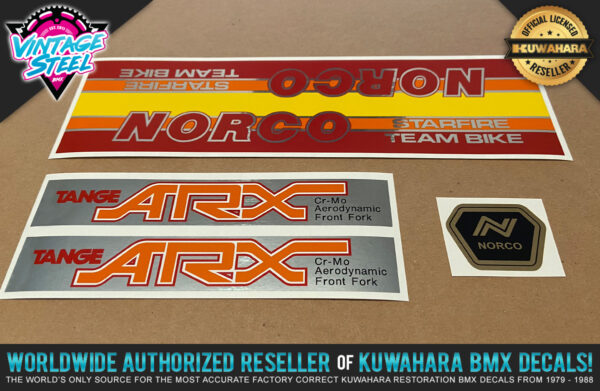 NORCO Head Tube Badge Replacement Decal (Gold) - Vintage Steel