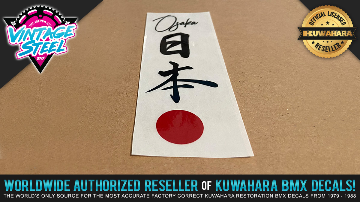 Kuwahara OSAKA JAPAN BMX Decal Sticker - Vintage Steel