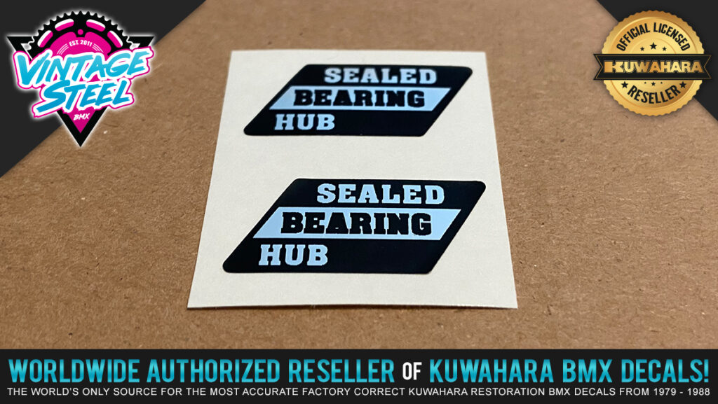 Suntour Sealed Bearing Hub Decals - Black - Vintage Steel