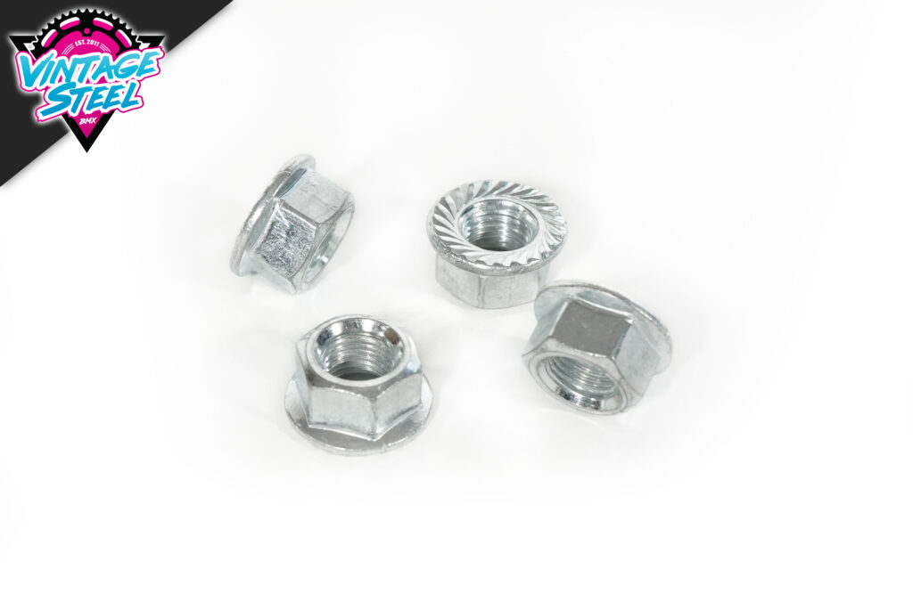 Vintage Steel Flanged BMX Bicycle Axle Nuts | Vancouver BC