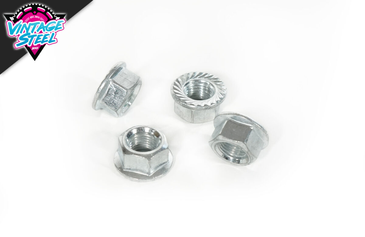 Vintage Steel Flanged BMX Bicycle Axle Nuts | Vancouver BC
