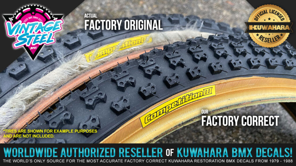 Mitsuboshi Tioga Competition 3 Tire Decal Sticker Old School BMX