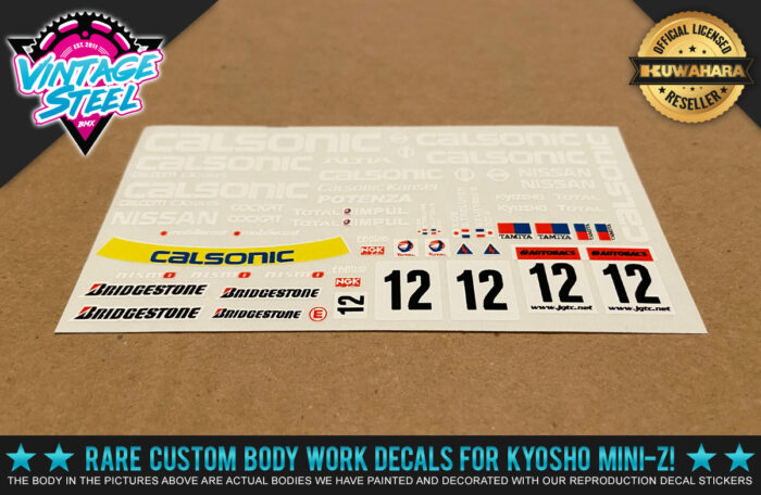 Kyosho Mini-Z 2004 Nissan 350Z "CALSONIC IMPUL Z" Decal Set - Vintage Steel