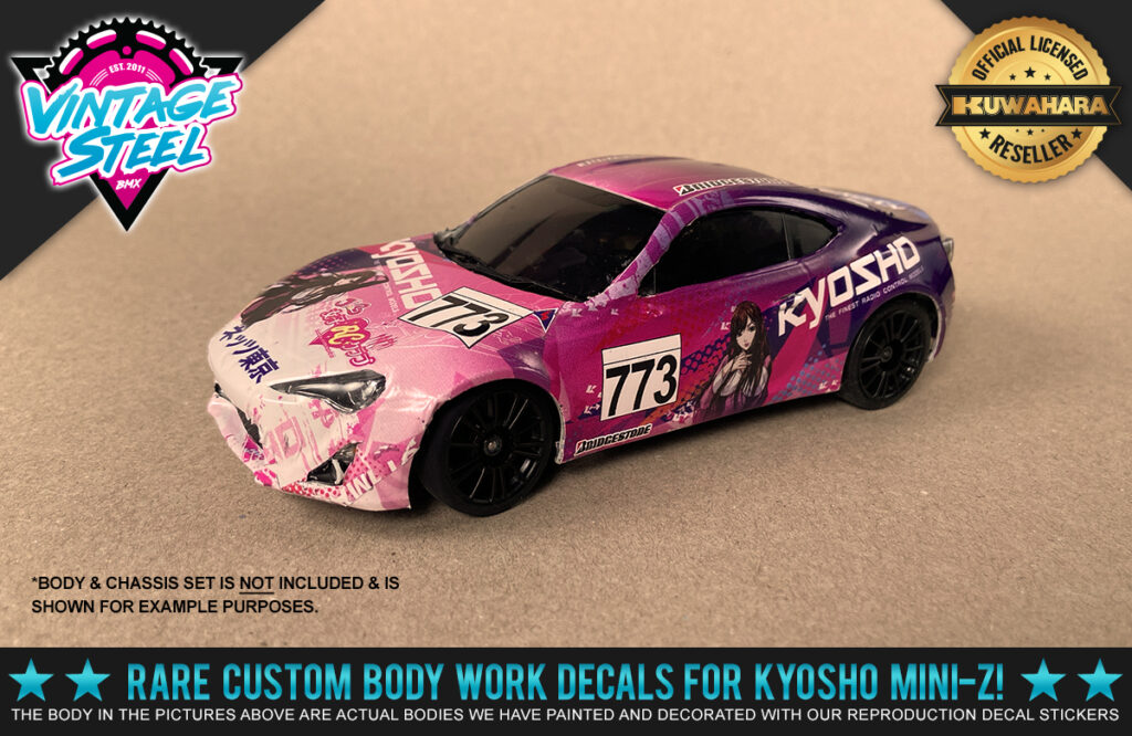 Kyosho Mini-Z 2014 Toyota 86 "JKB86" Autoscale Decal Set - Vintage Steel