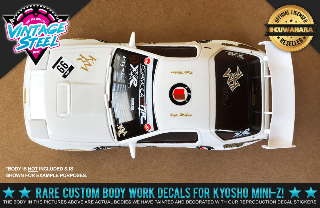 Kyosho Mini-Z Mazda RX-7 Savanna "MAZDATRIX" Decal Set - Vintage Steel