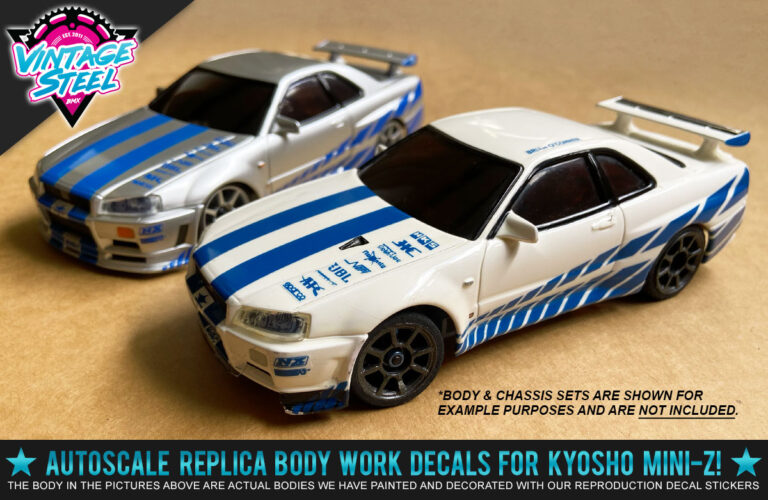 Kyosho Mini-Z Nissan Skyline "Fast & Furious" GT-R R34 Decal Set ...