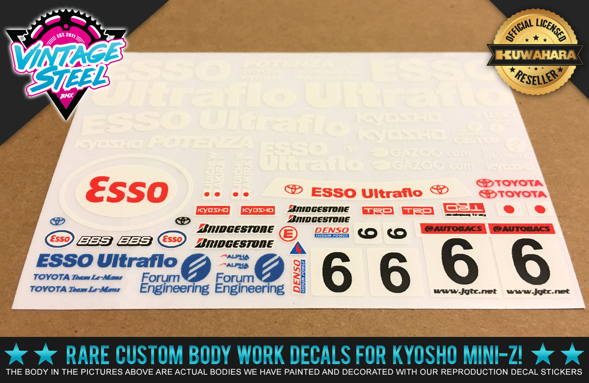 Tamiya Honda City Turbo "ESSO ULTRAFLO" 1/10 Decal Set - Vintage Steel