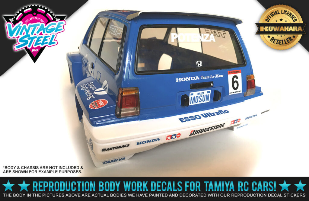Tamiya Honda City Turbo "ESSO ULTRAFLO" 1/10 Decal Set - Vintage Steel